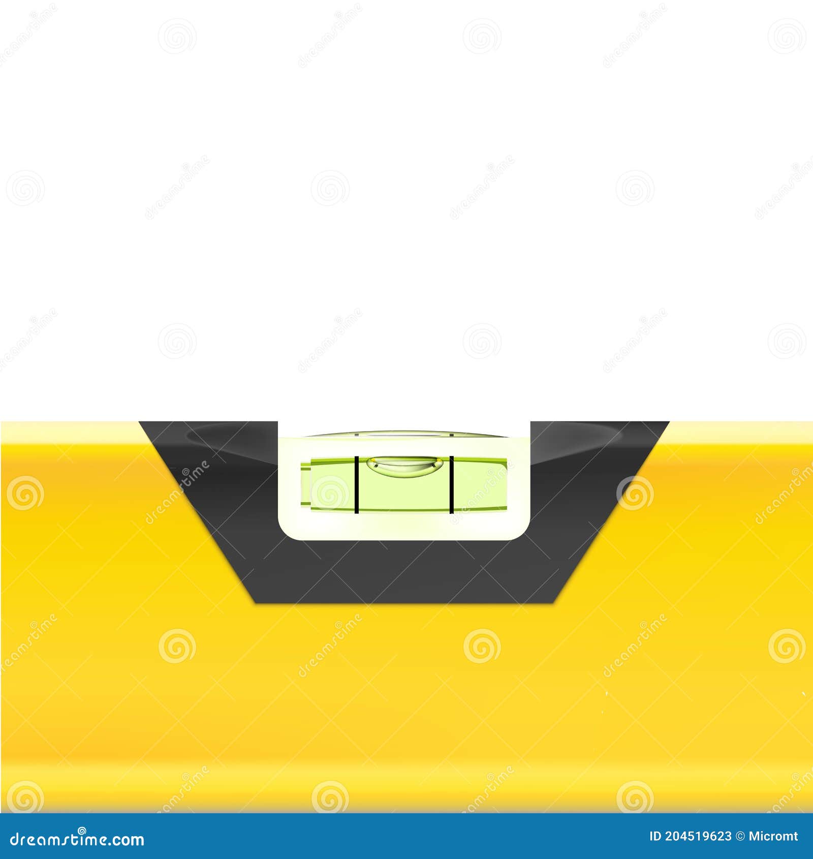Construction Level Yellow Macro Tool Isolated on White Background ...