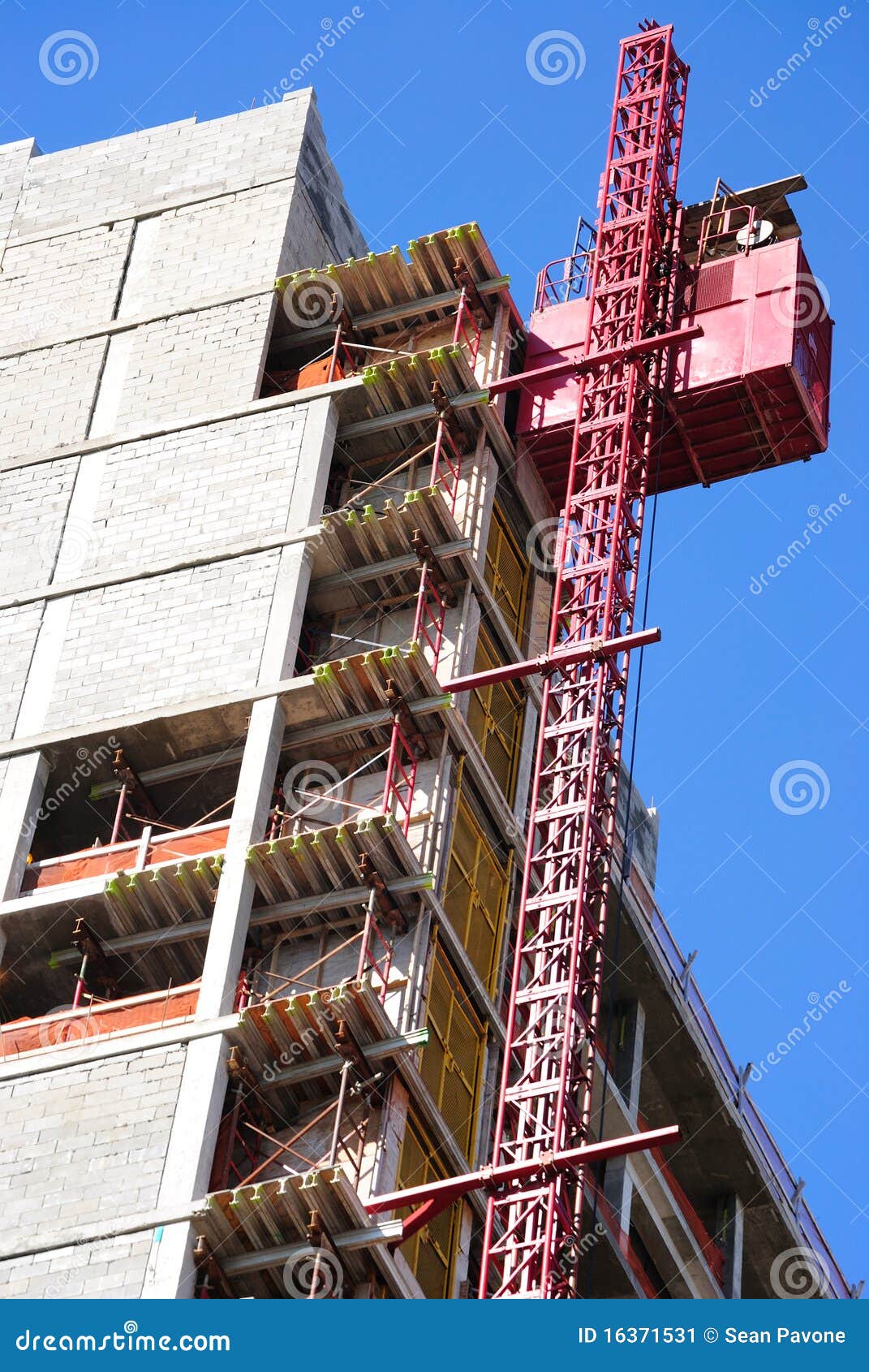 Construction Lift stock image. Image of building, industrial - 16371531