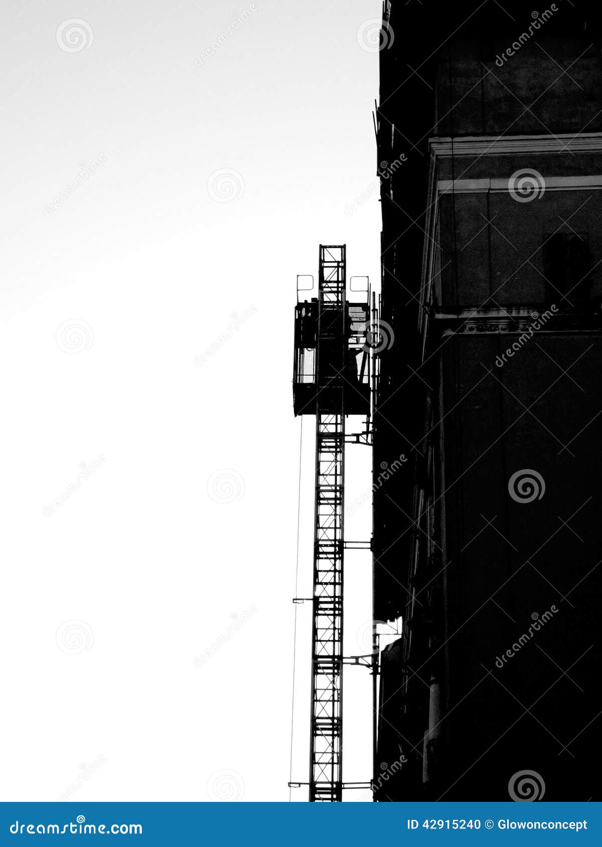 Construction lift stock photo. Image of high, hoist, building - 42915240