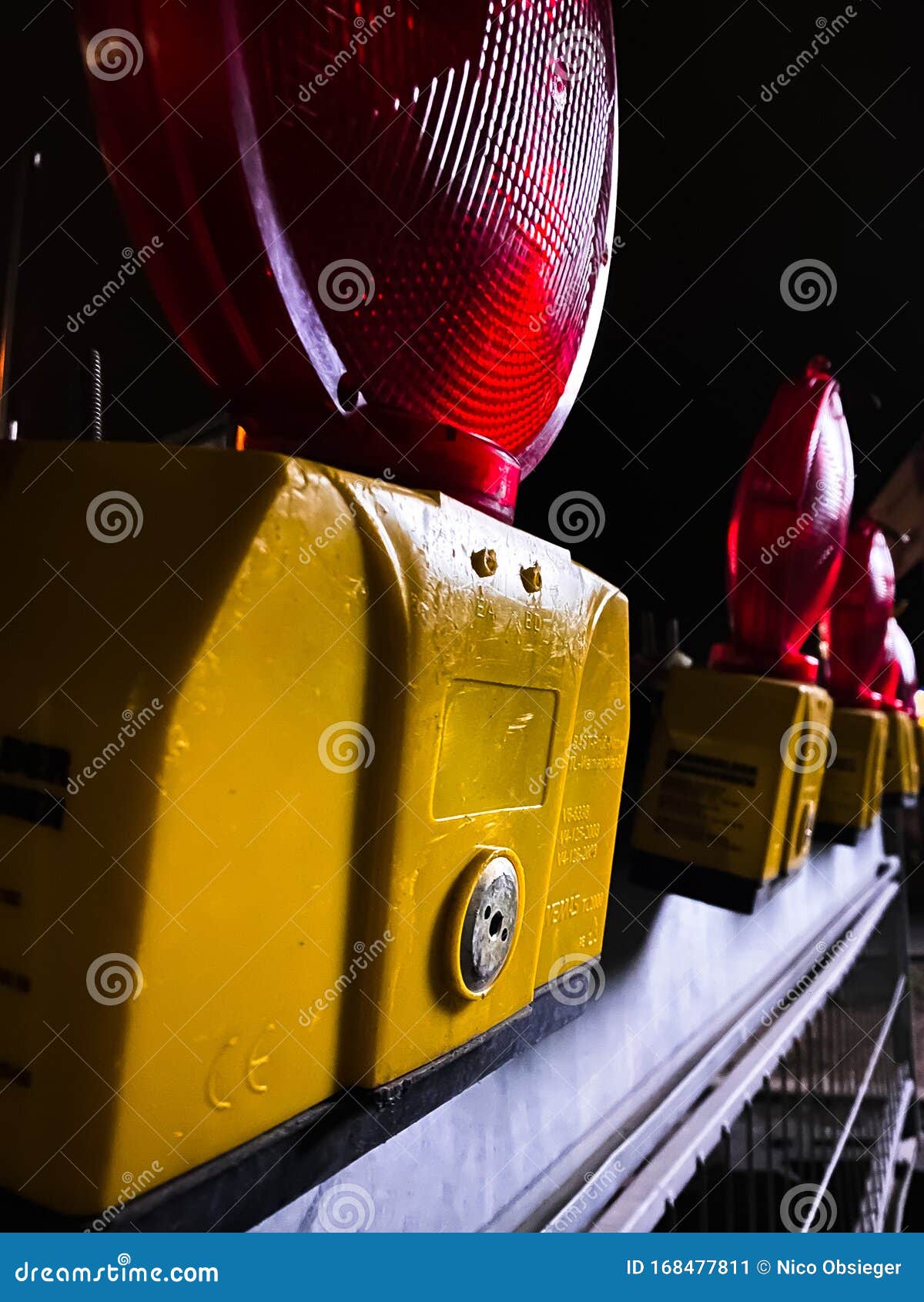 Construction lights stock image. Image of lights, color - 168477811