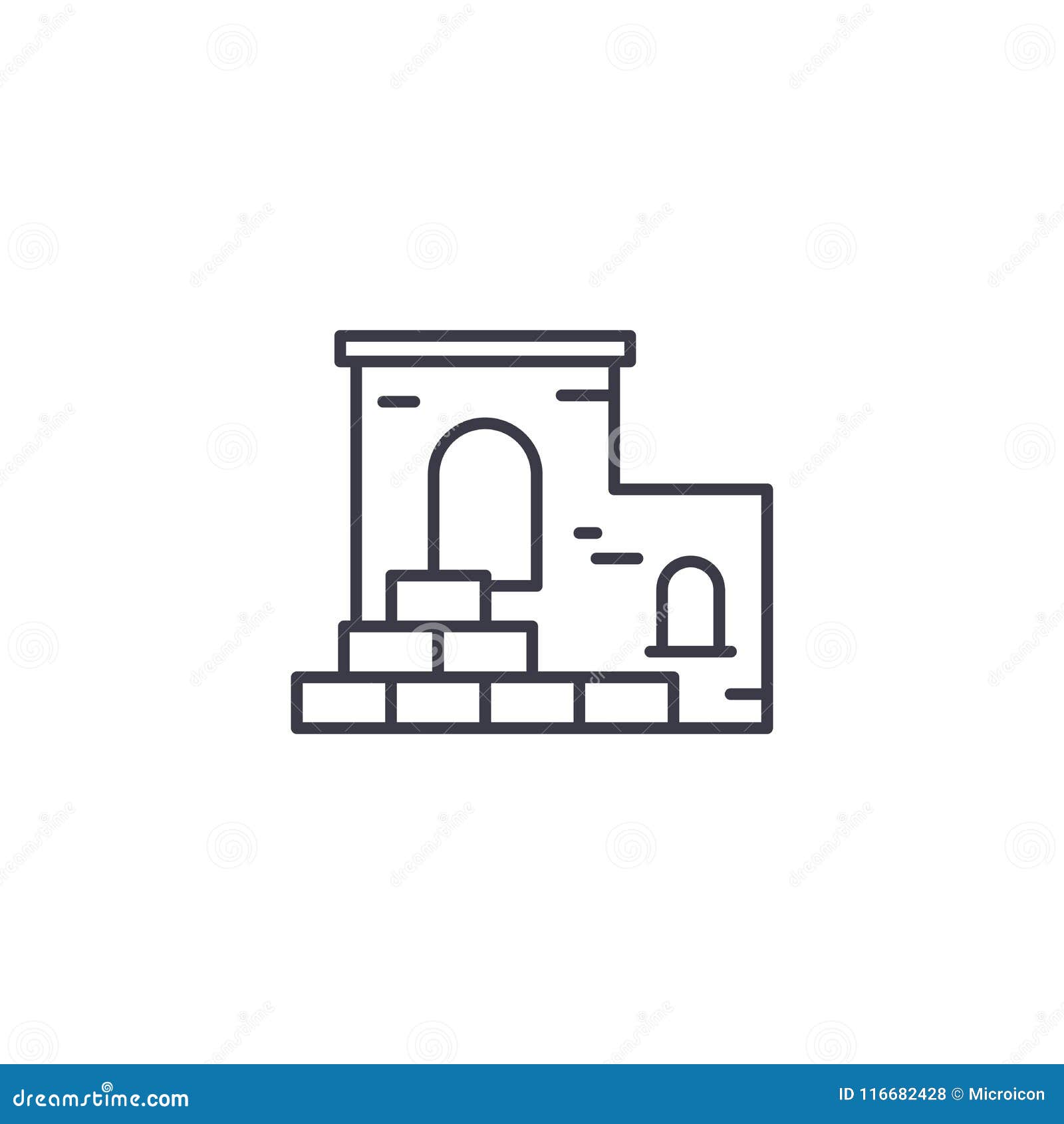 Construction Linear Icon Concept Construction Line Vector Sign Symbol