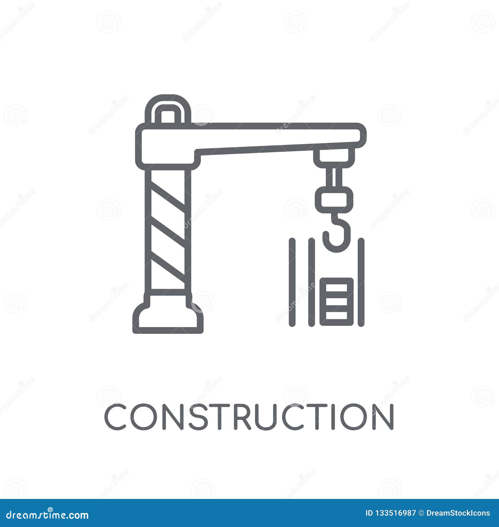 Construction Linear Icon. Modern Outline Construction Logo Conce ...