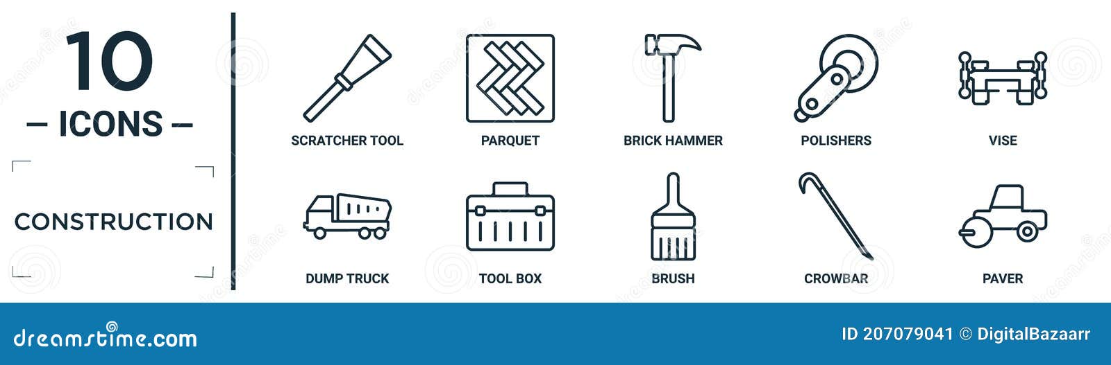 Linear Dump Truck Icon From Construction Outline Collection. Thin Line ... Linear Dump Truck Icon From Construction Outline Collection. Thin Line ...