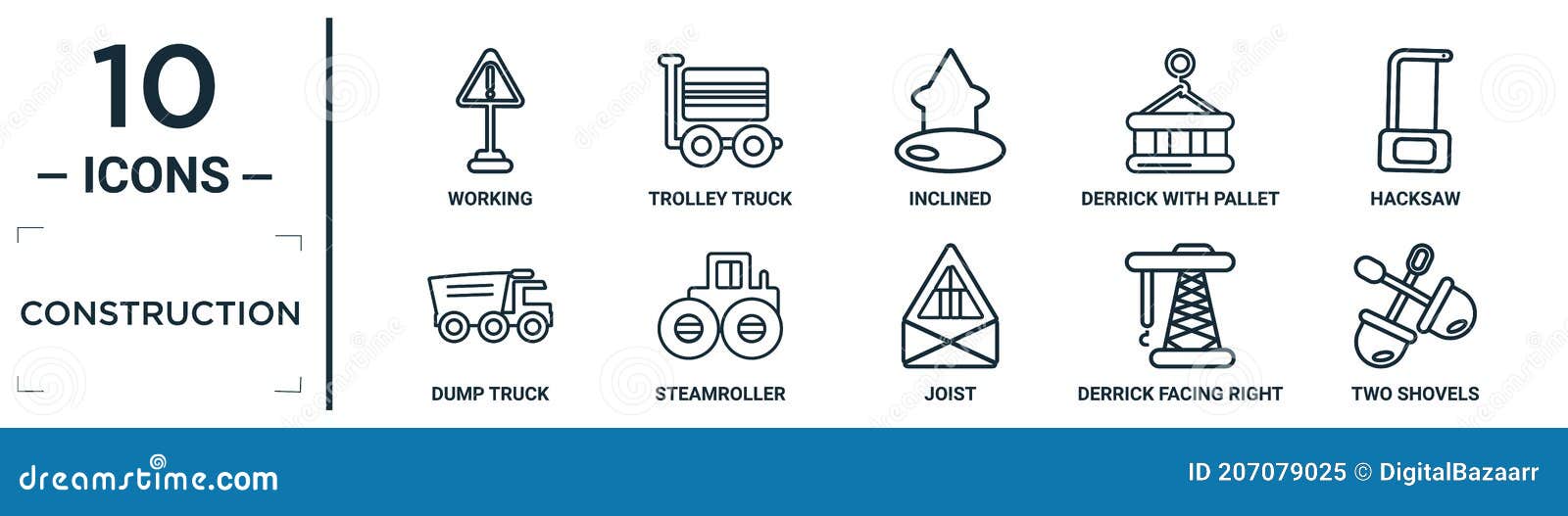 Linear Dump Truck Icon From Construction Outline Collection. Thin Line ... Linear Dump Truck Icon From Construction Outline Collection. Thin Line ...