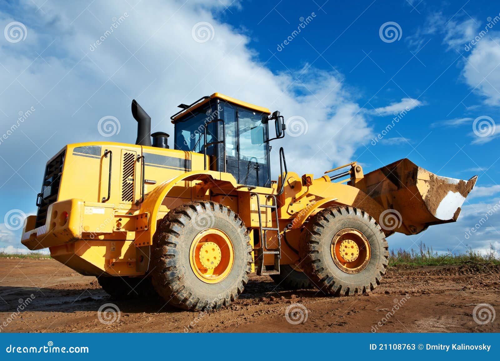 Construction Loader Excavator Stock Image - Image of loader, bucket ...