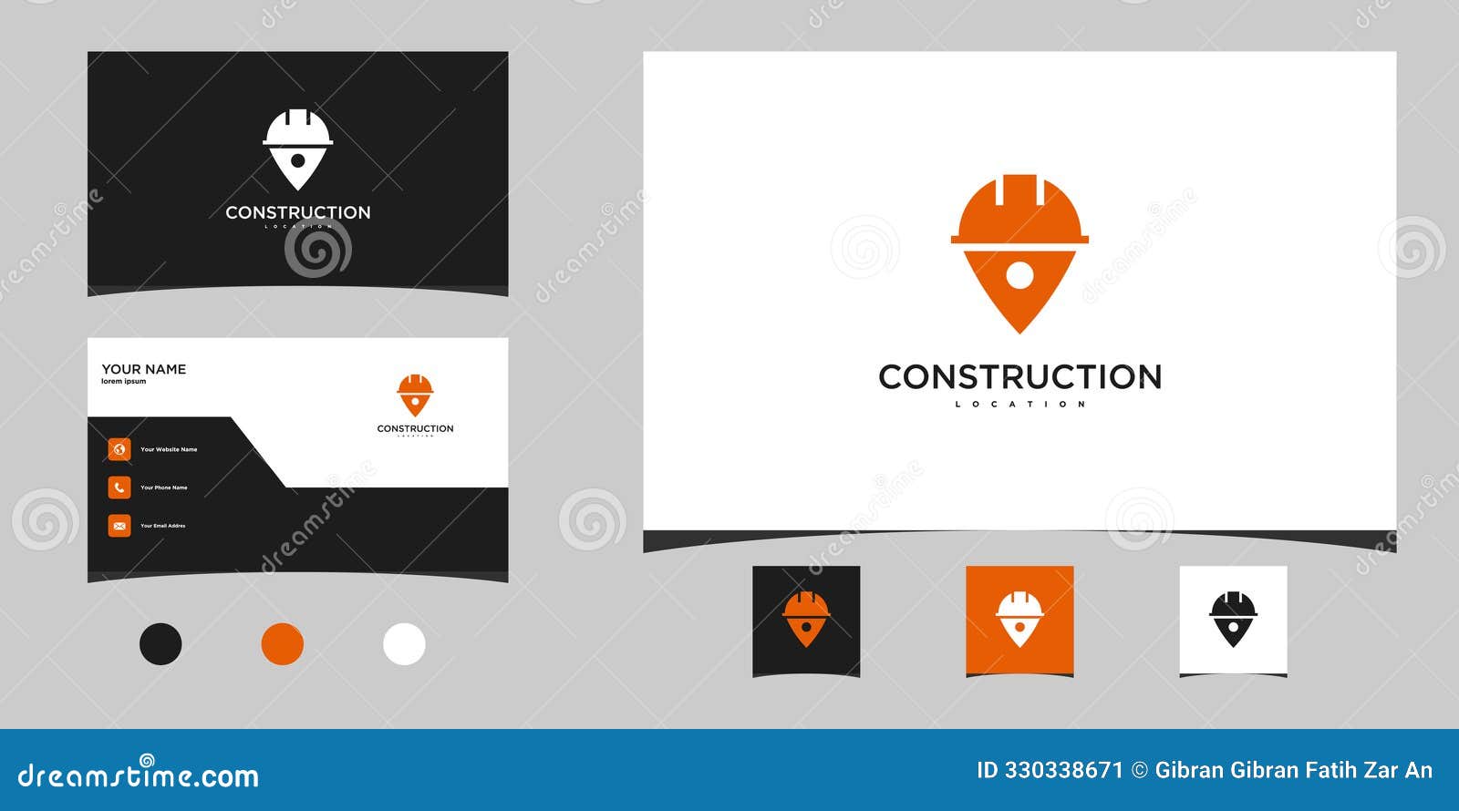 Construction and Location Hat Logo Design Template. Premium Vector ...