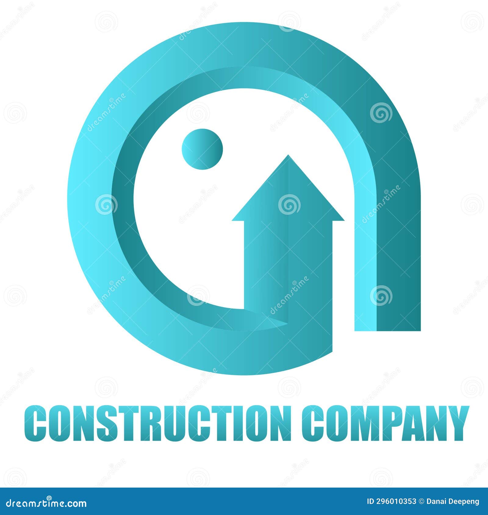 Light Blue Abstract Logo Logo for Construction Company Stock Vector ...