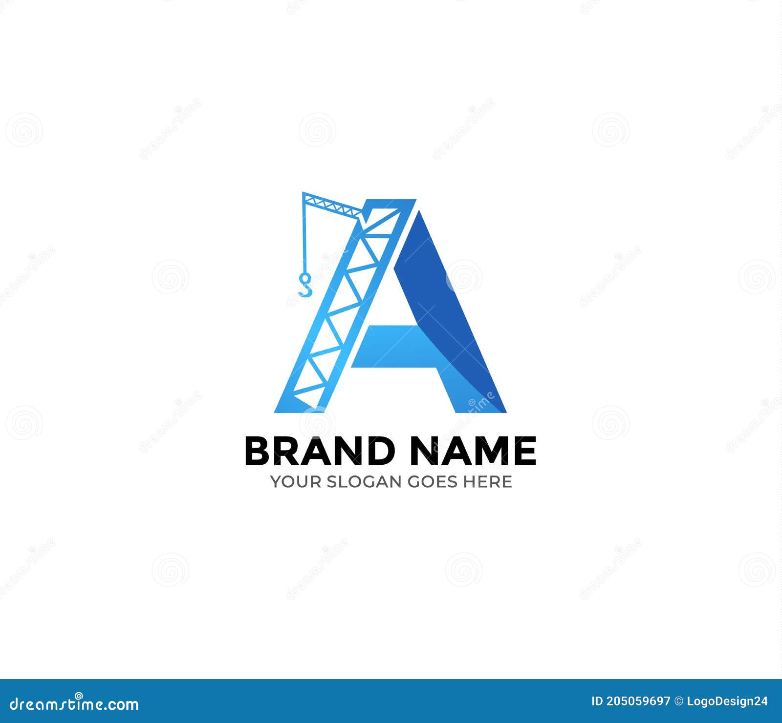 A Construction Logo Design Concept Stock Vector - Illustration of ...