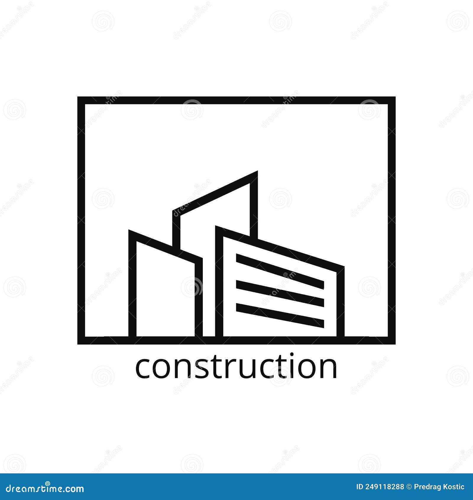 Construction logo design stock illustration. Illustration of logo ...