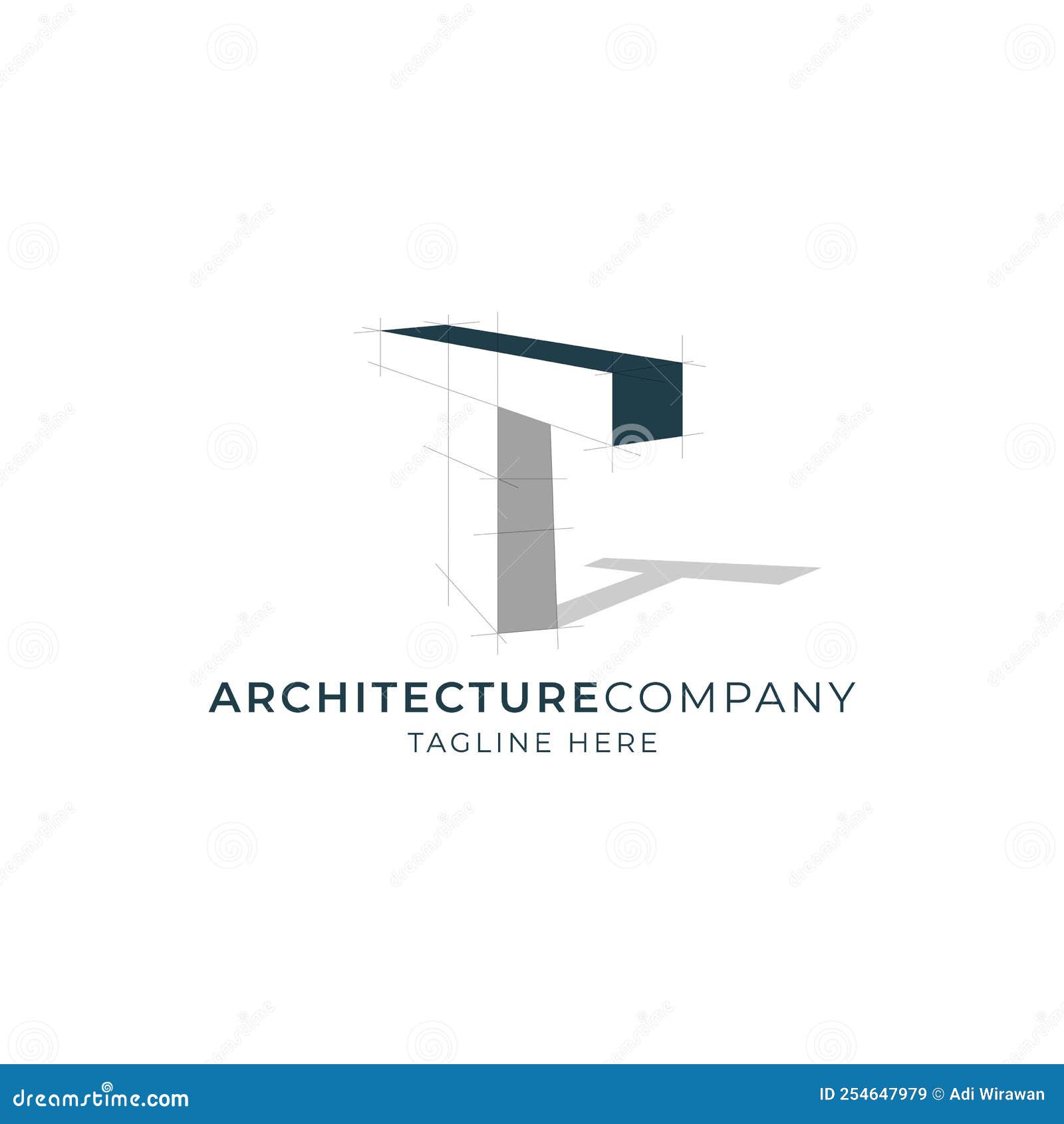Construction Logo Design with Letter T Stock Vector - Illustration of ...