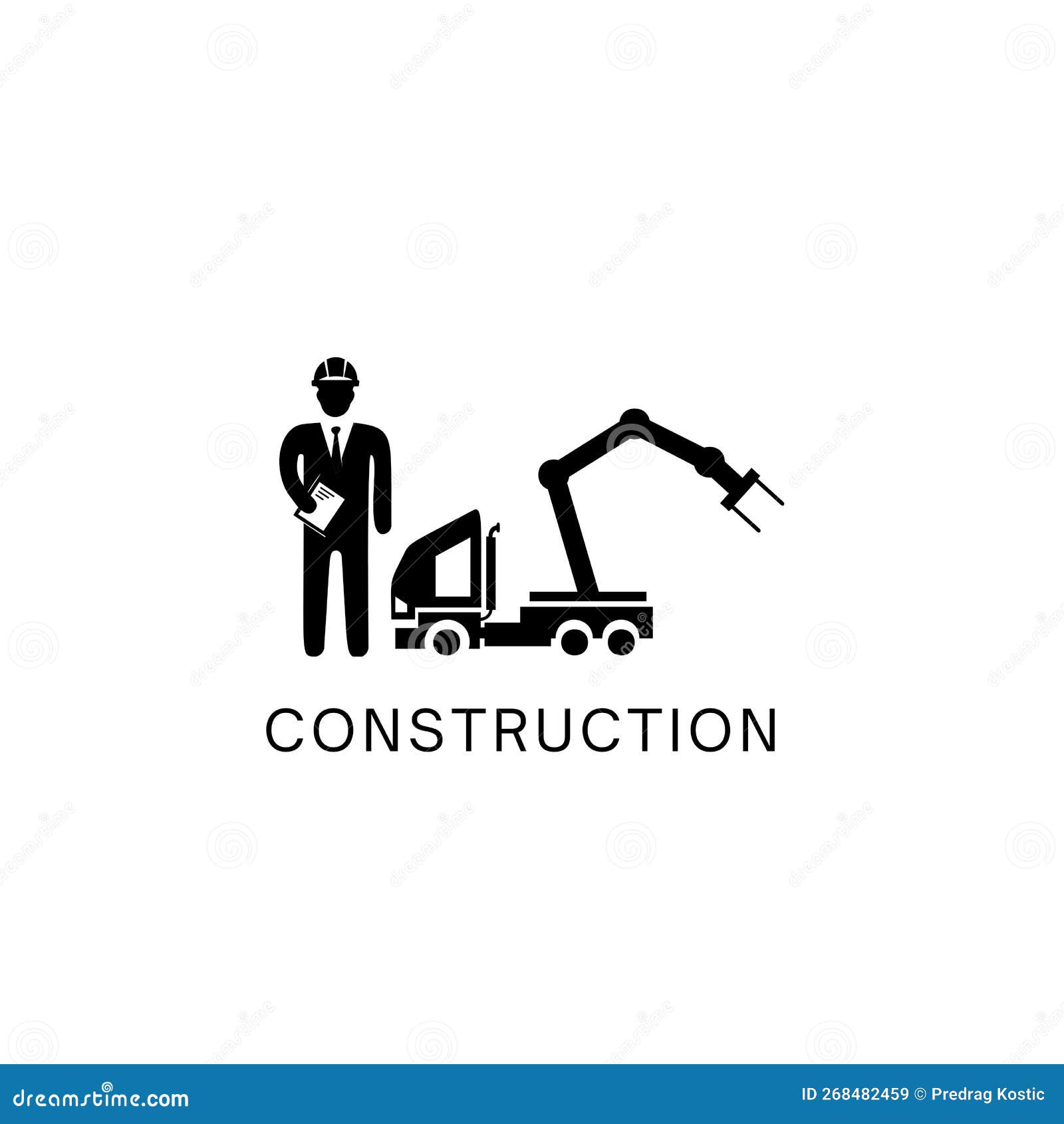 Construction logo stock illustration. Illustration of advertising ...