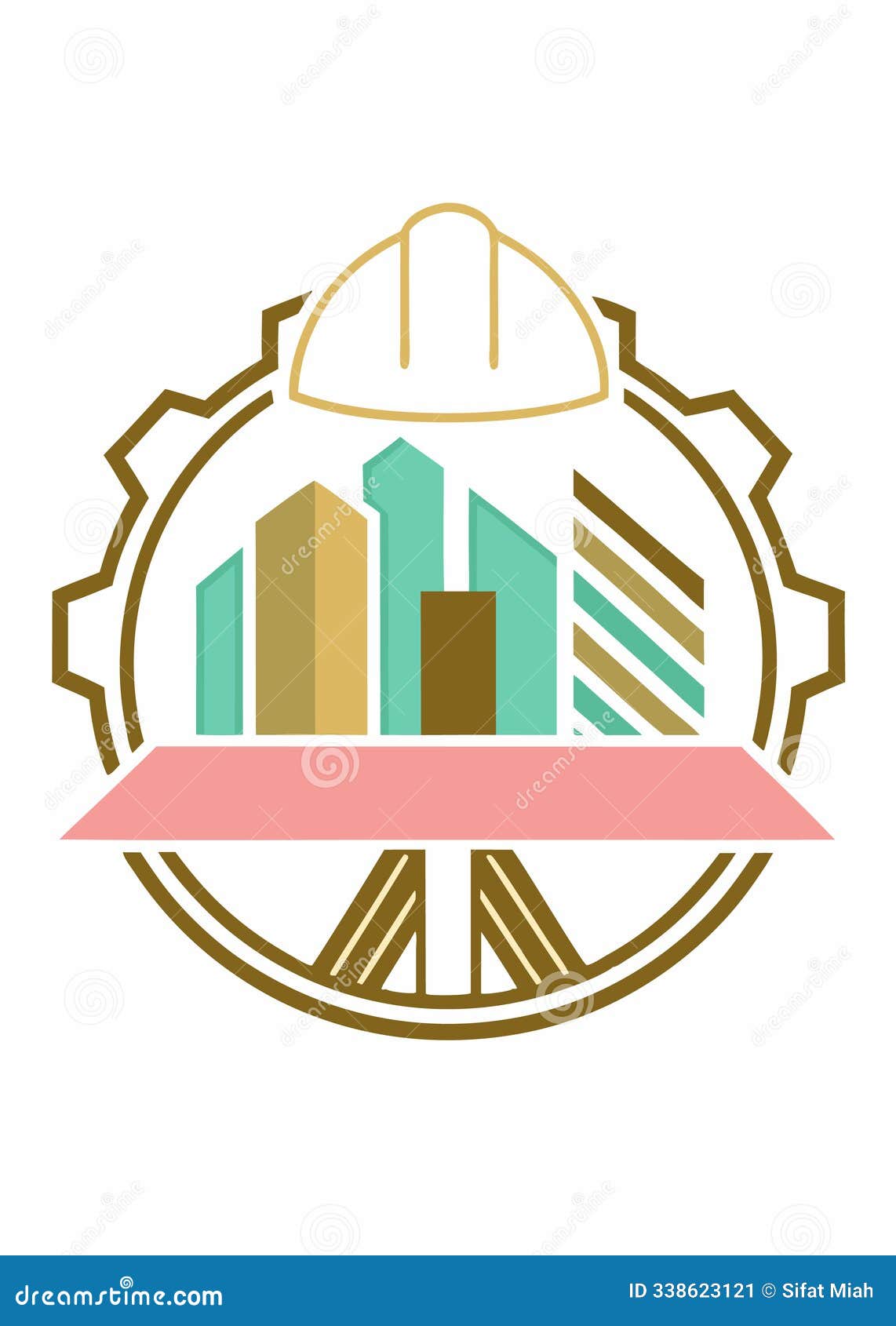 Construction Logo Illustration on White Background Stock Vector ...