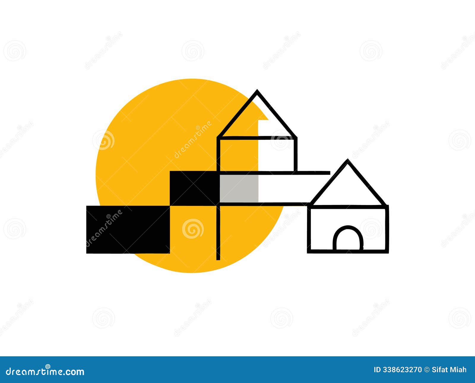 Construction Logo Illustration on White Background Stock Vector ...