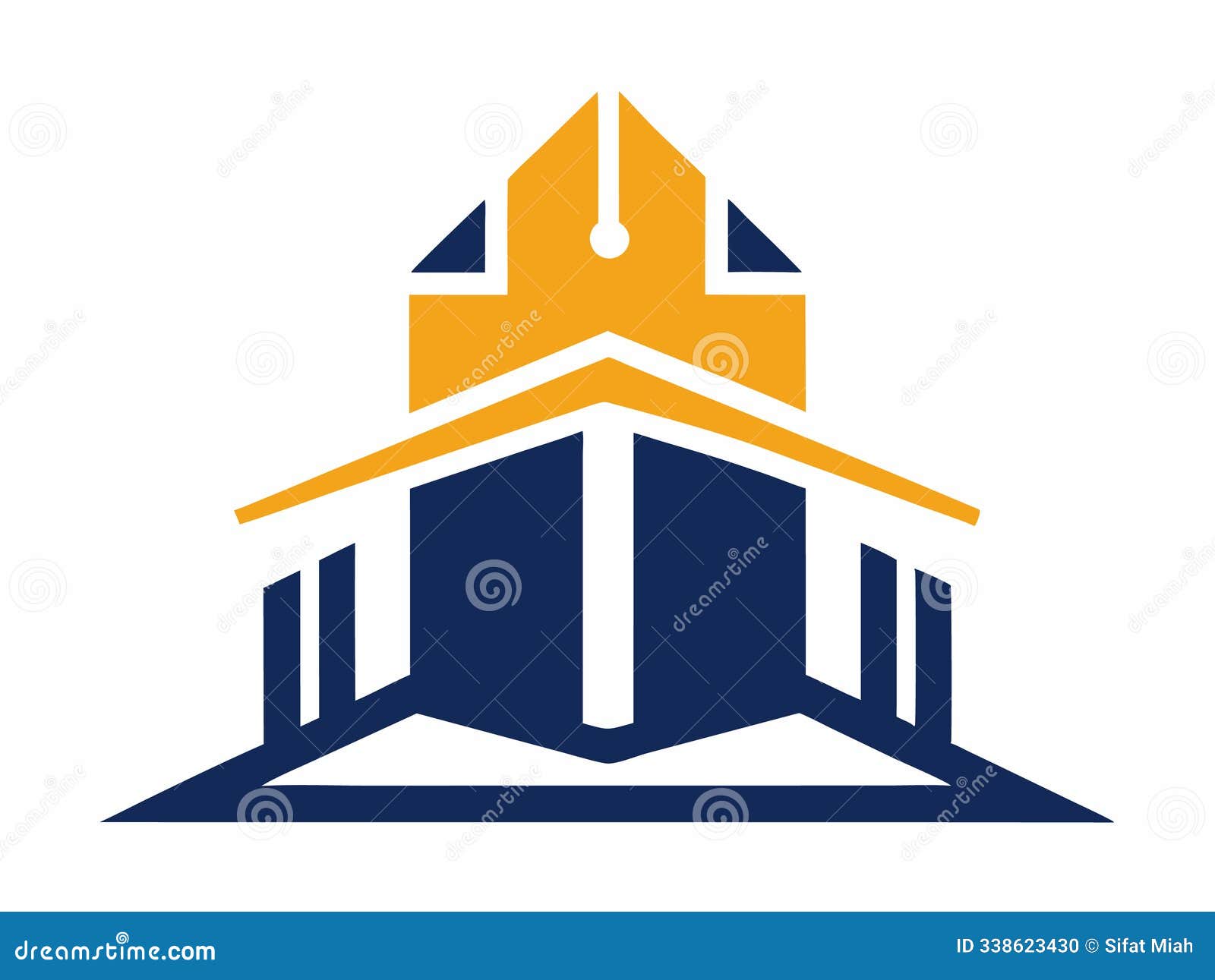 Construction Logo Illustration on White Background Stock Illustration ...