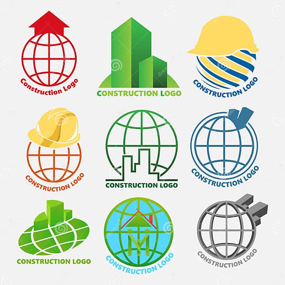 Construction Logo Pack stock vector. Illustration of corporate - 46595738