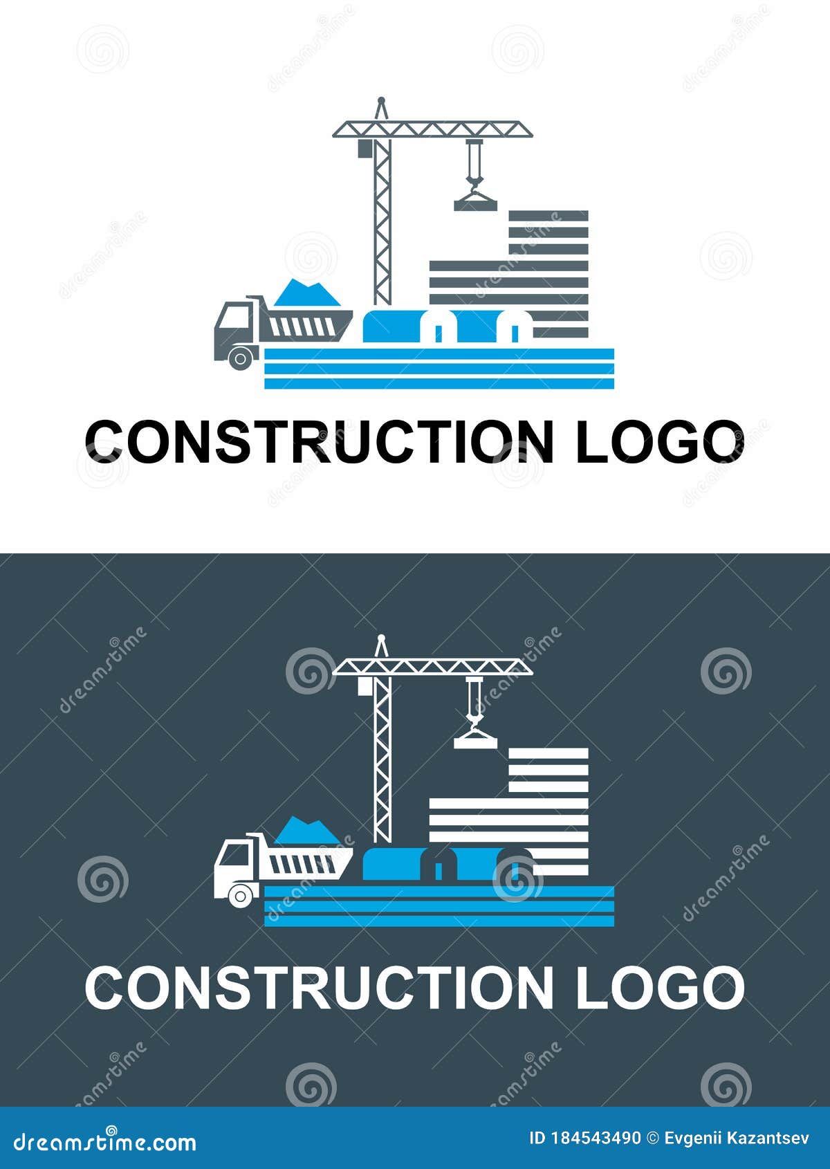 Construction Logo. Simplified Image of a Building Infrastructure Stock ...