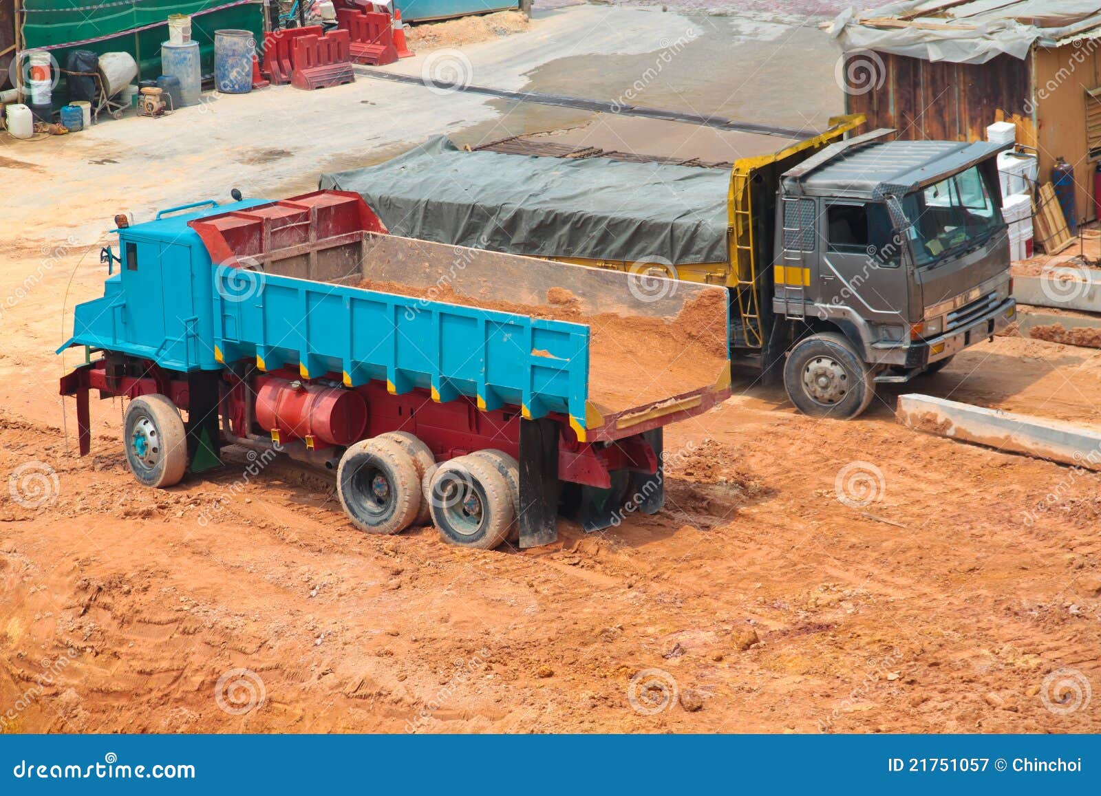 Construction lorry on site stock image. Image of dirty - 21751057