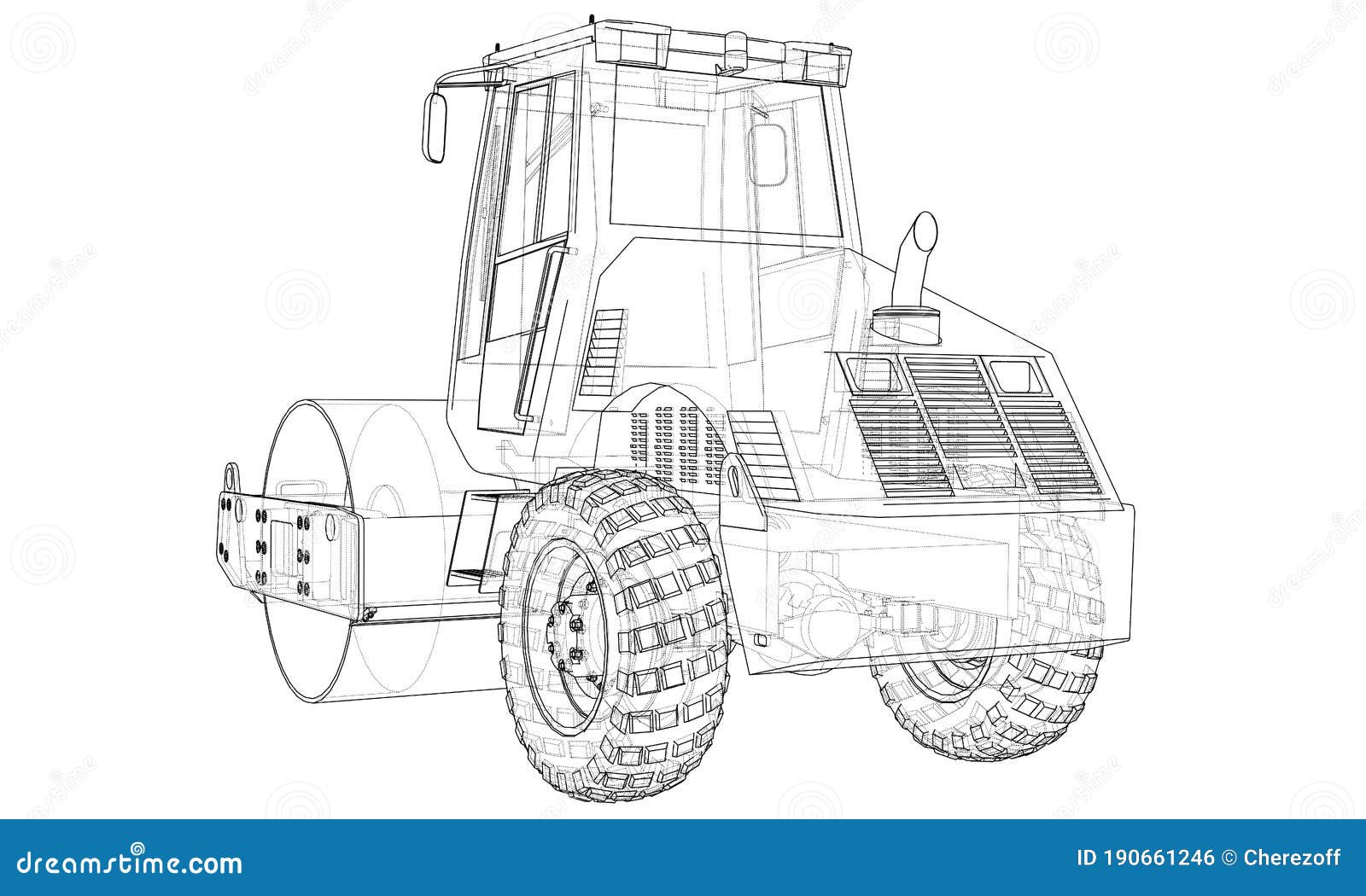 Construction Machine. Asphalt Compactor Stock Illustration ...