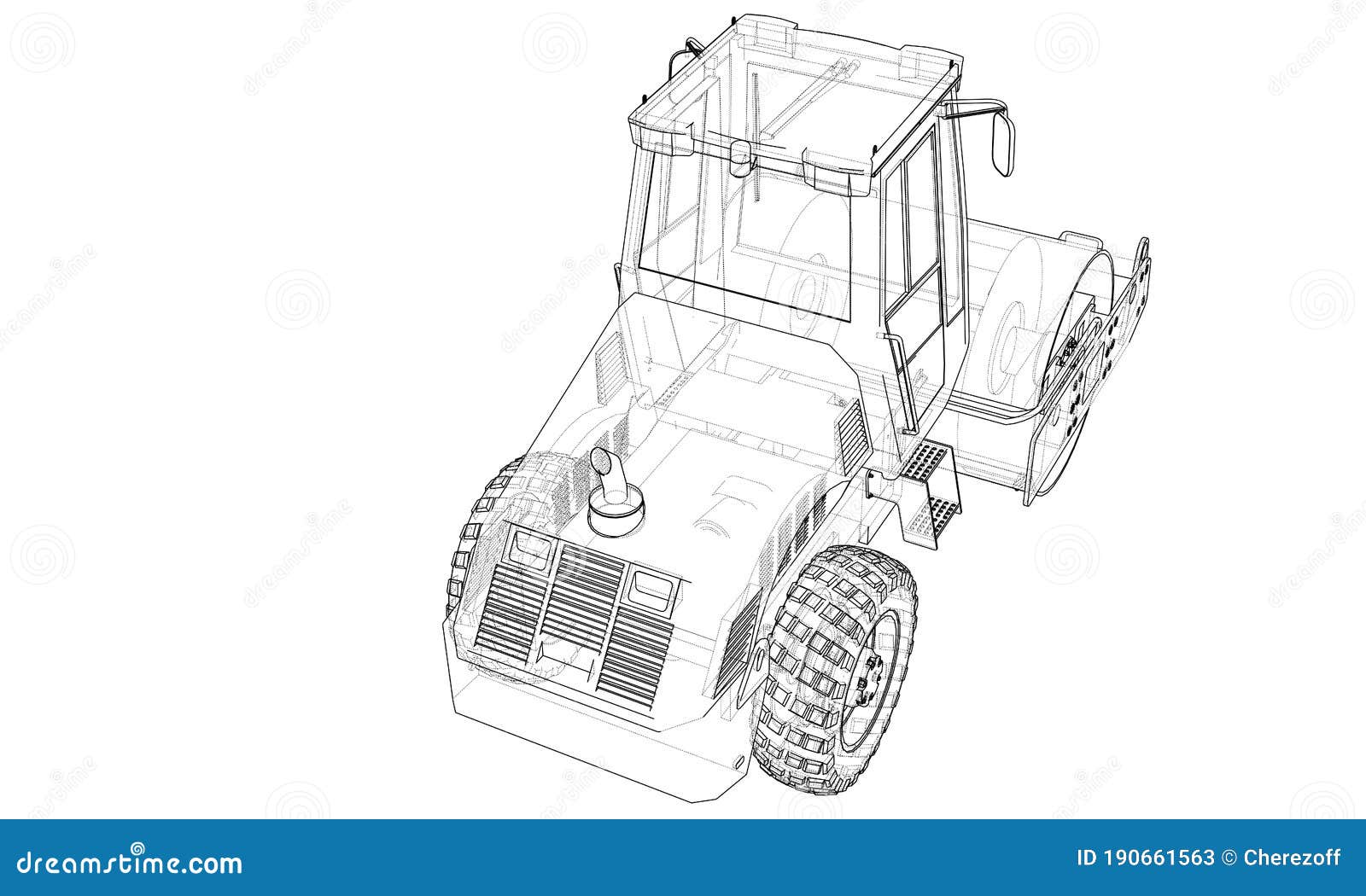 Construction Machine. Asphalt Compactor Stock Illustration ...