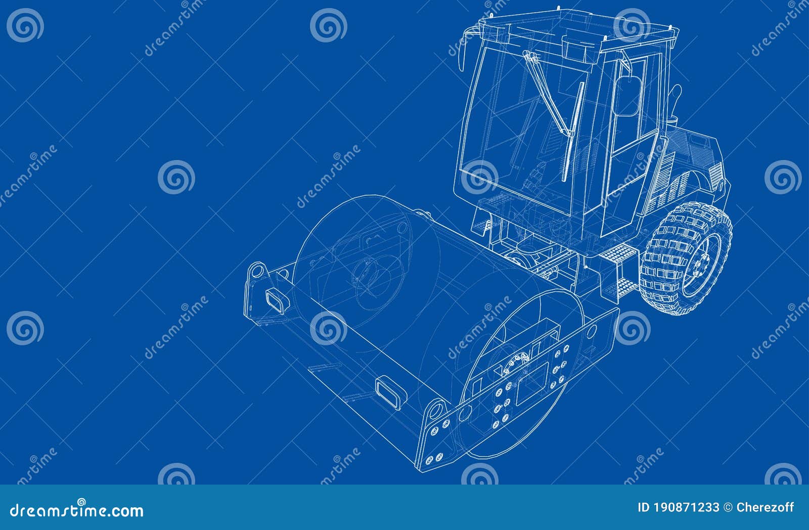 Construction Machine. Asphalt Compactor Stock Illustration ...