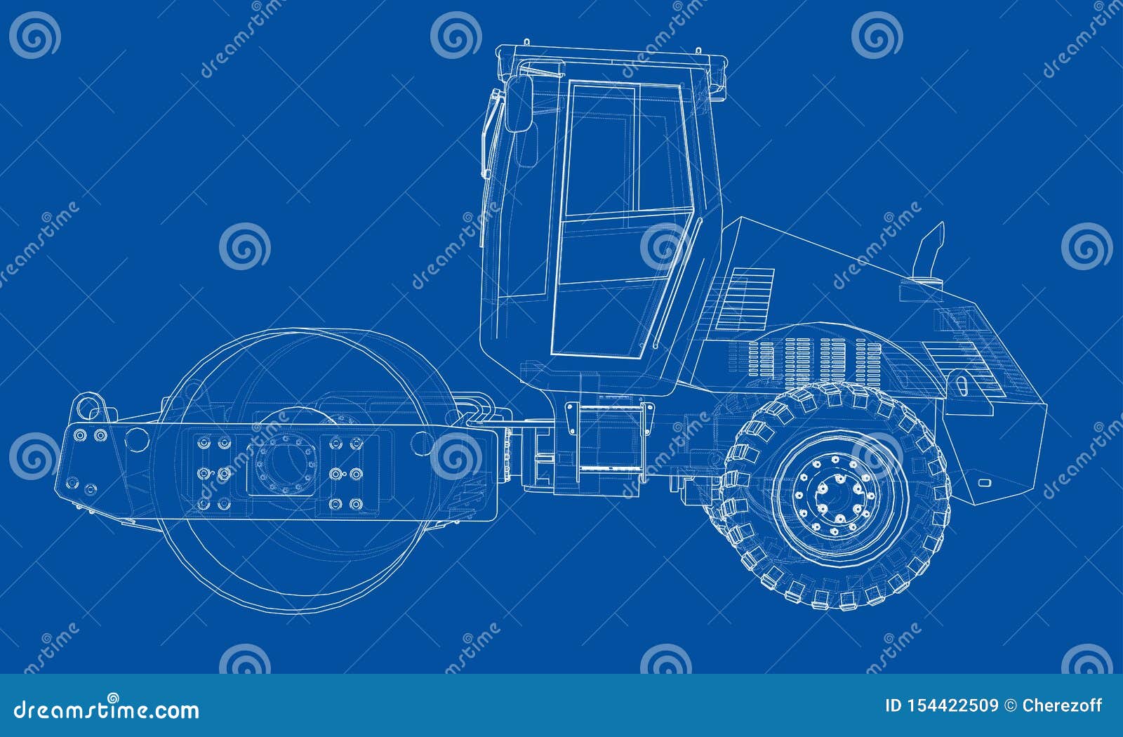 Construction Machine. Asphalt Compactor Vector Stock Vector ...