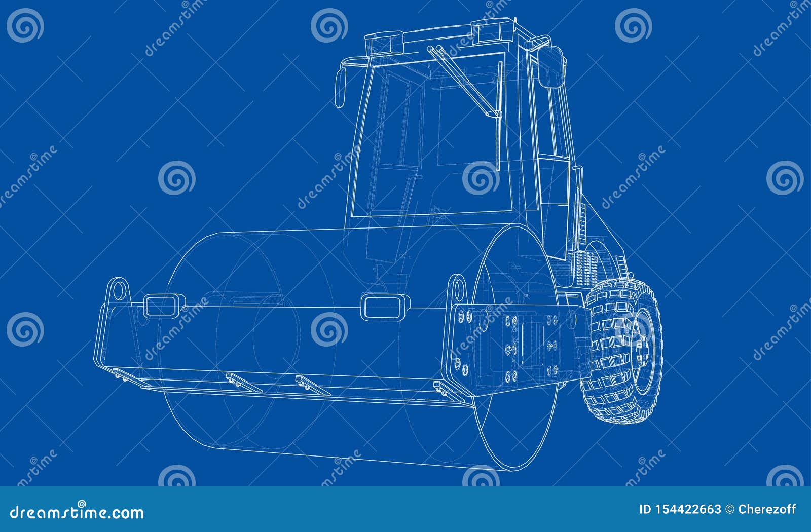 Construction Machine. Asphalt Compactor Vector Stock Vector ...