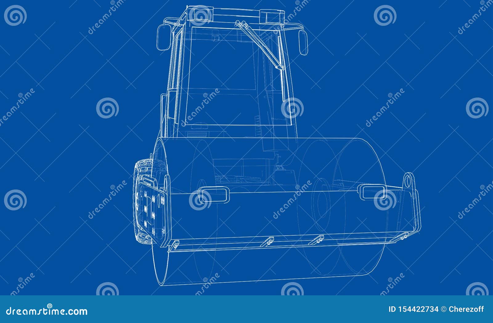 Construction Machine. Asphalt Compactor Vector Stock Vector ...