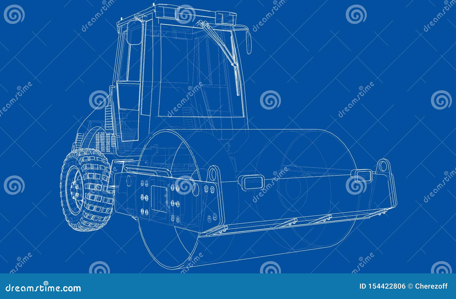 Construction Machine. Asphalt Compactor Vector Stock Vector ...