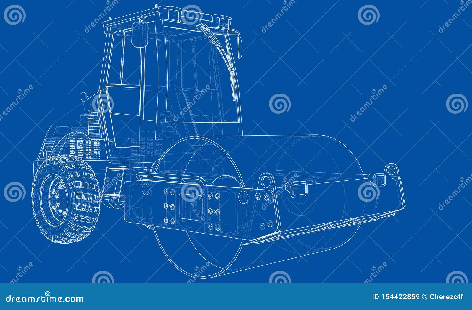Construction Machine. Asphalt Compactor Vector Stock Vector ...