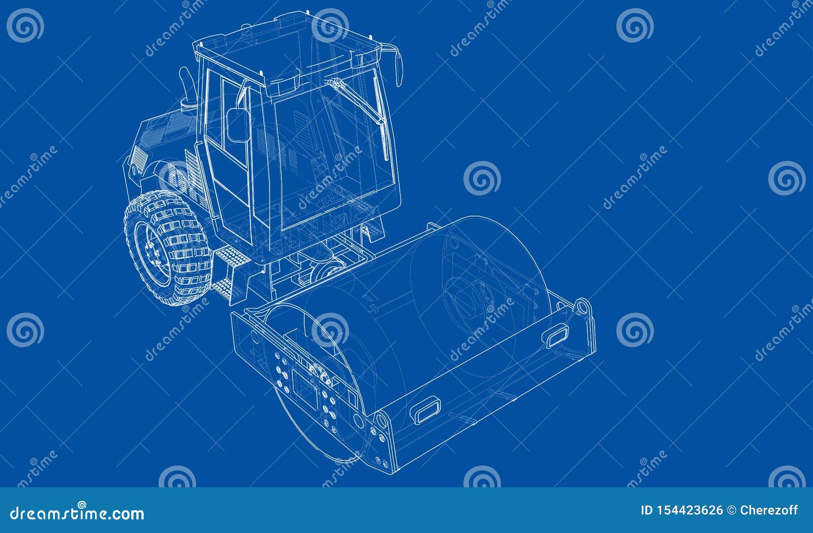 Construction Machine. Asphalt Compactor Vector Stock Vector ...