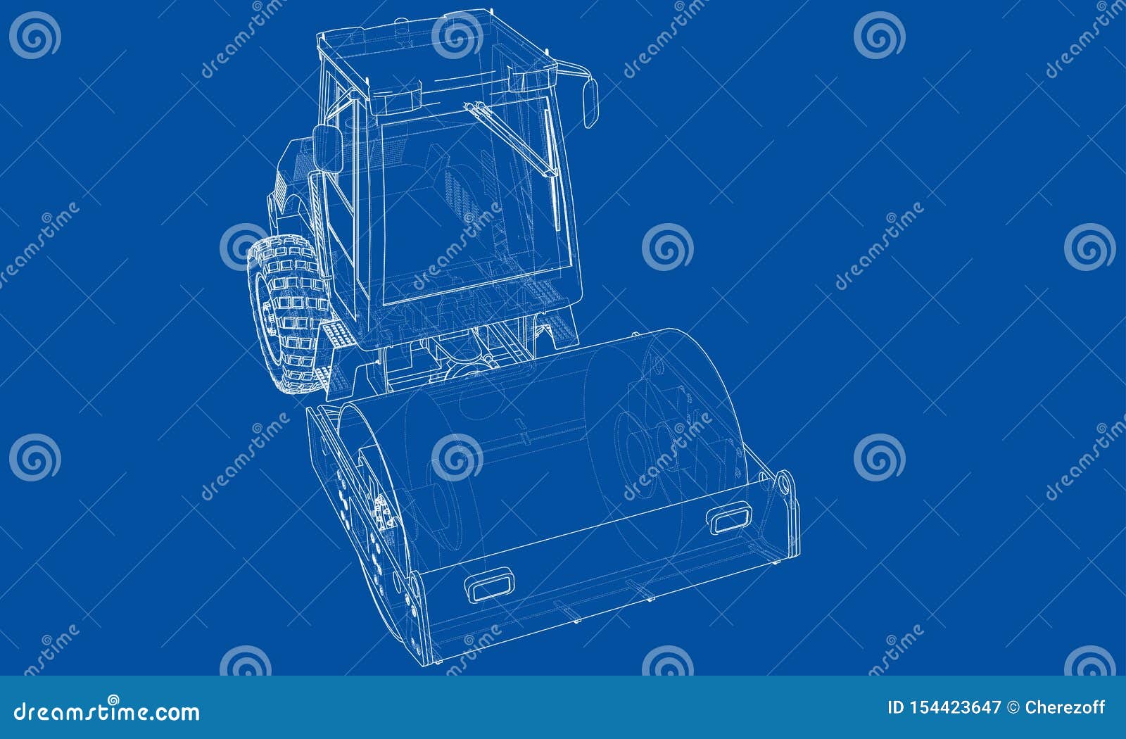 Construction Machine. Asphalt Compactor Vector Stock Vector ...