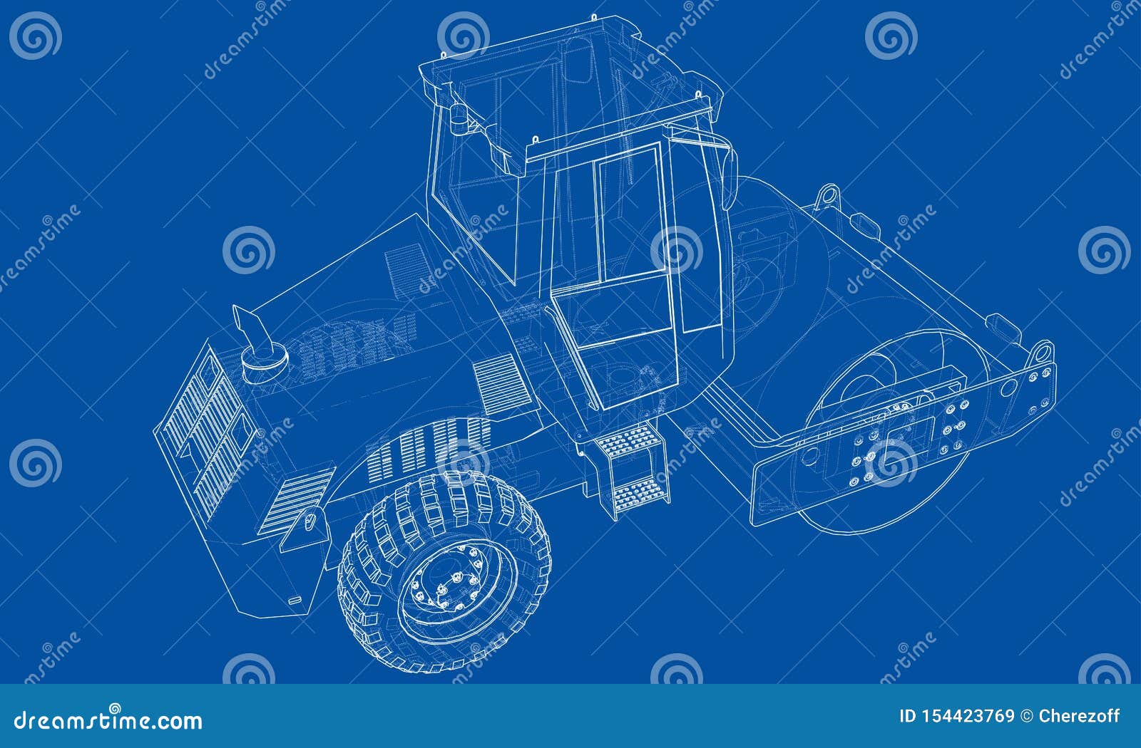 Construction Machine. Asphalt Compactor Vector Stock Vector ...