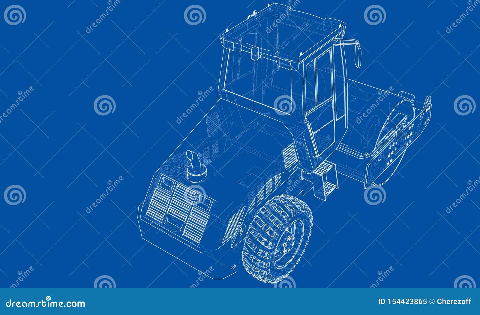 Construction Machine. Asphalt Compactor Vector Stock Vector ...