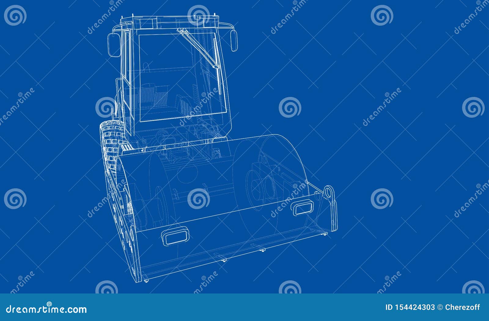 Construction Machine. Asphalt Compactor Vector Stock Vector ...