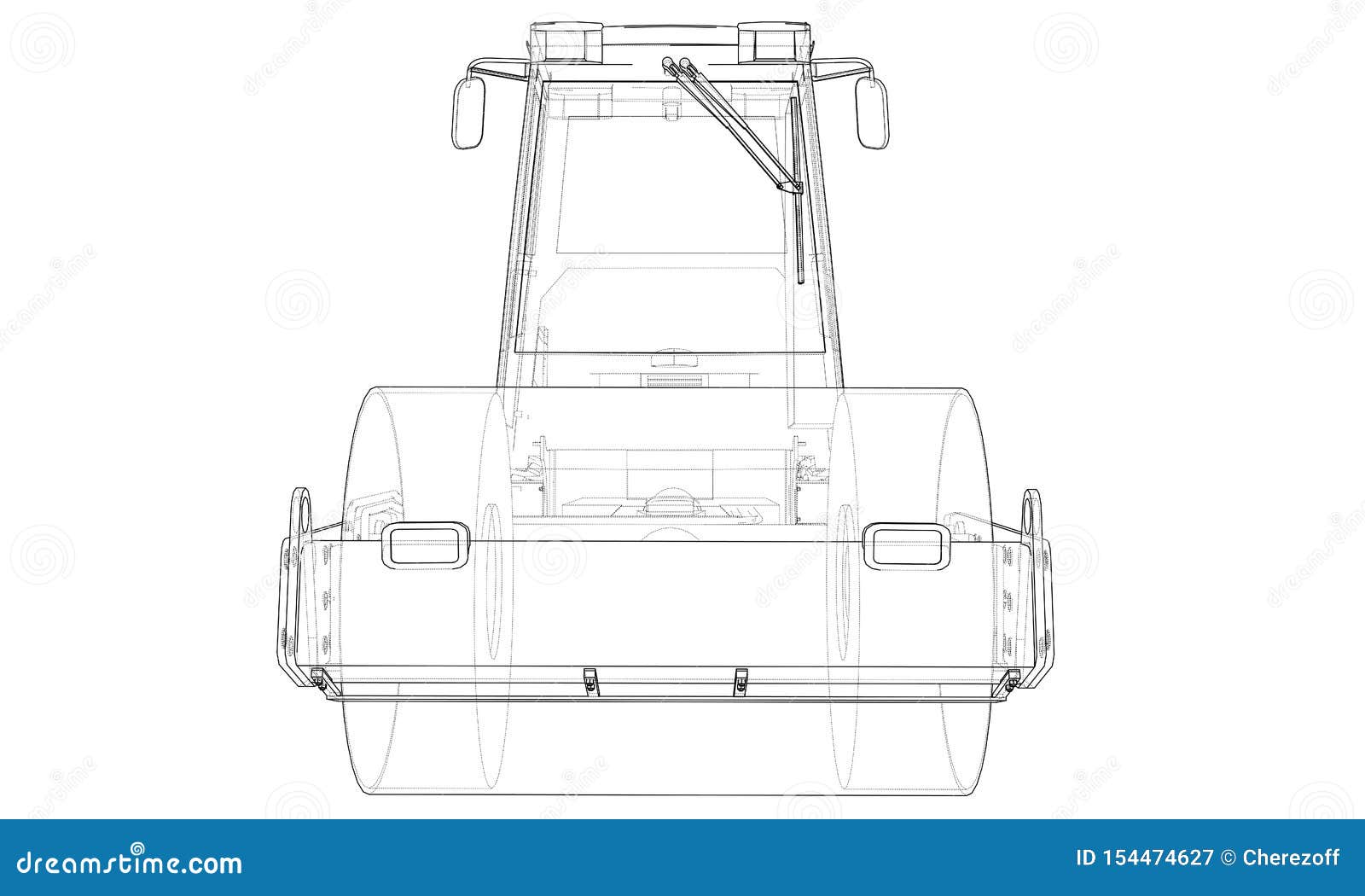Construction Machine. Asphalt Compactor Vector Stock Vector ...