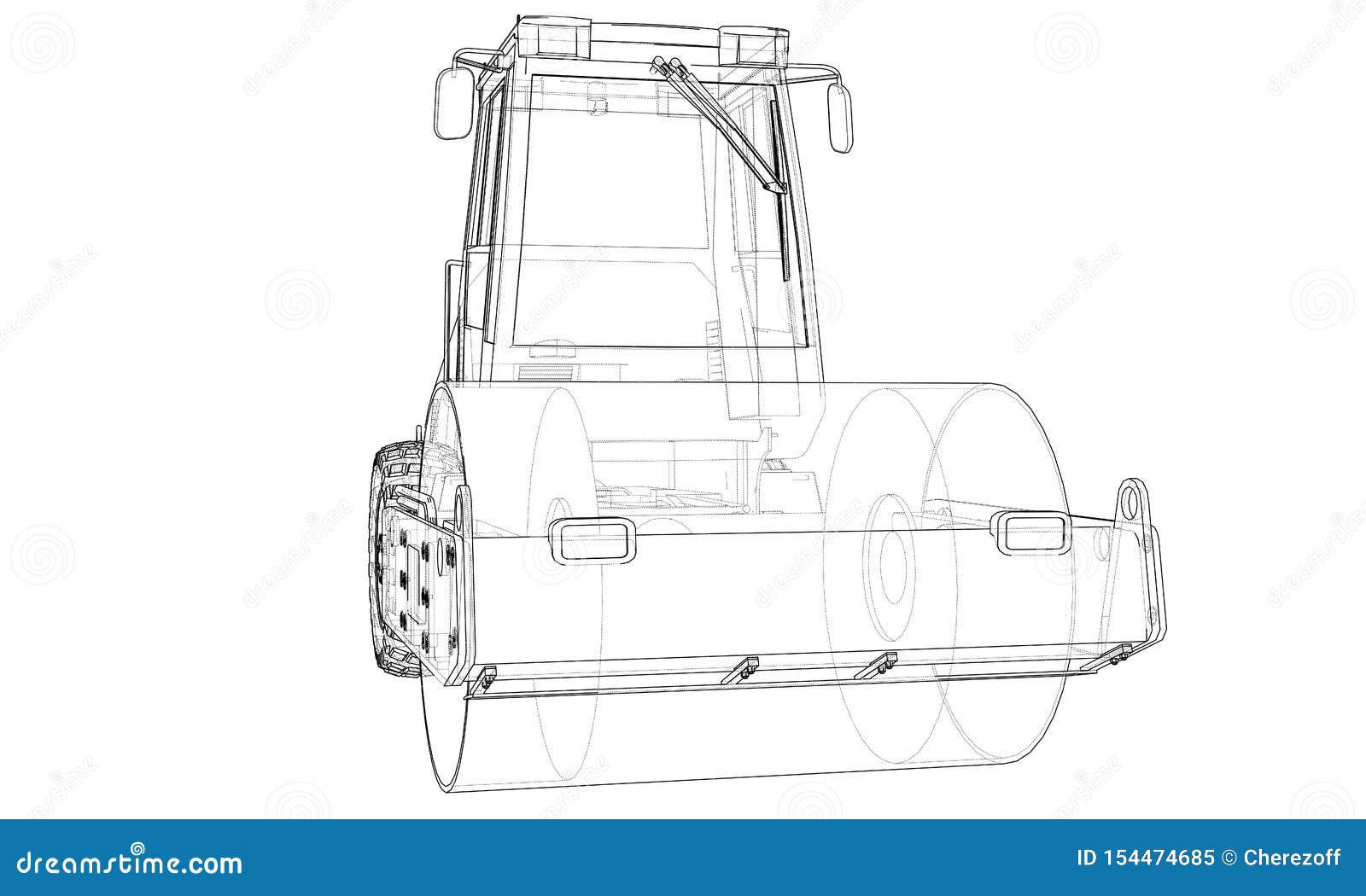 Construction Machine. Asphalt Compactor Vector Stock Vector ...