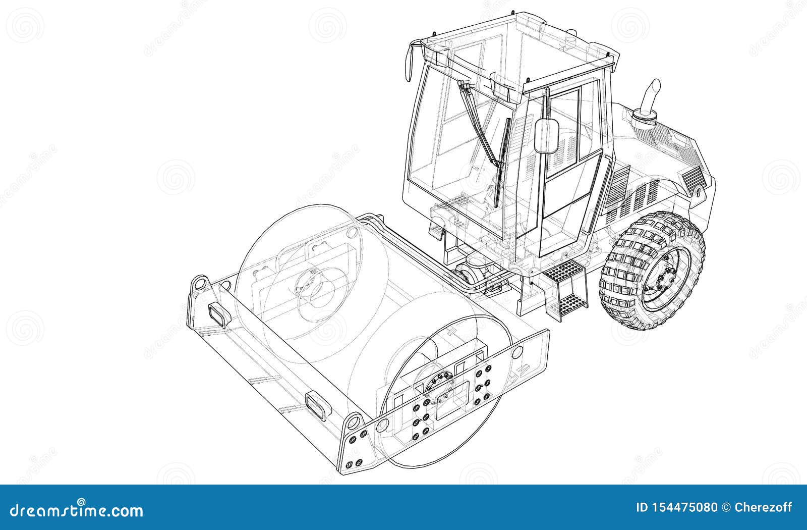 Construction Machine. Asphalt Compactor Vector Stock Vector ...