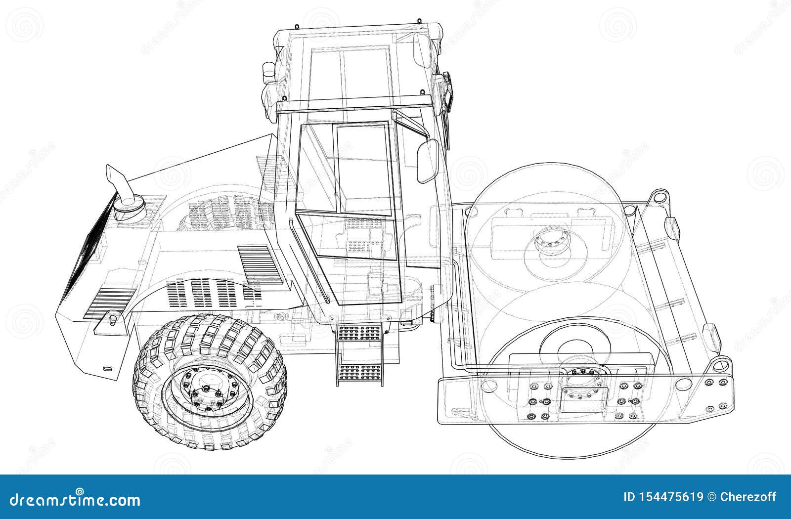 Construction Machine. Asphalt Compactor Vector Stock Vector ...