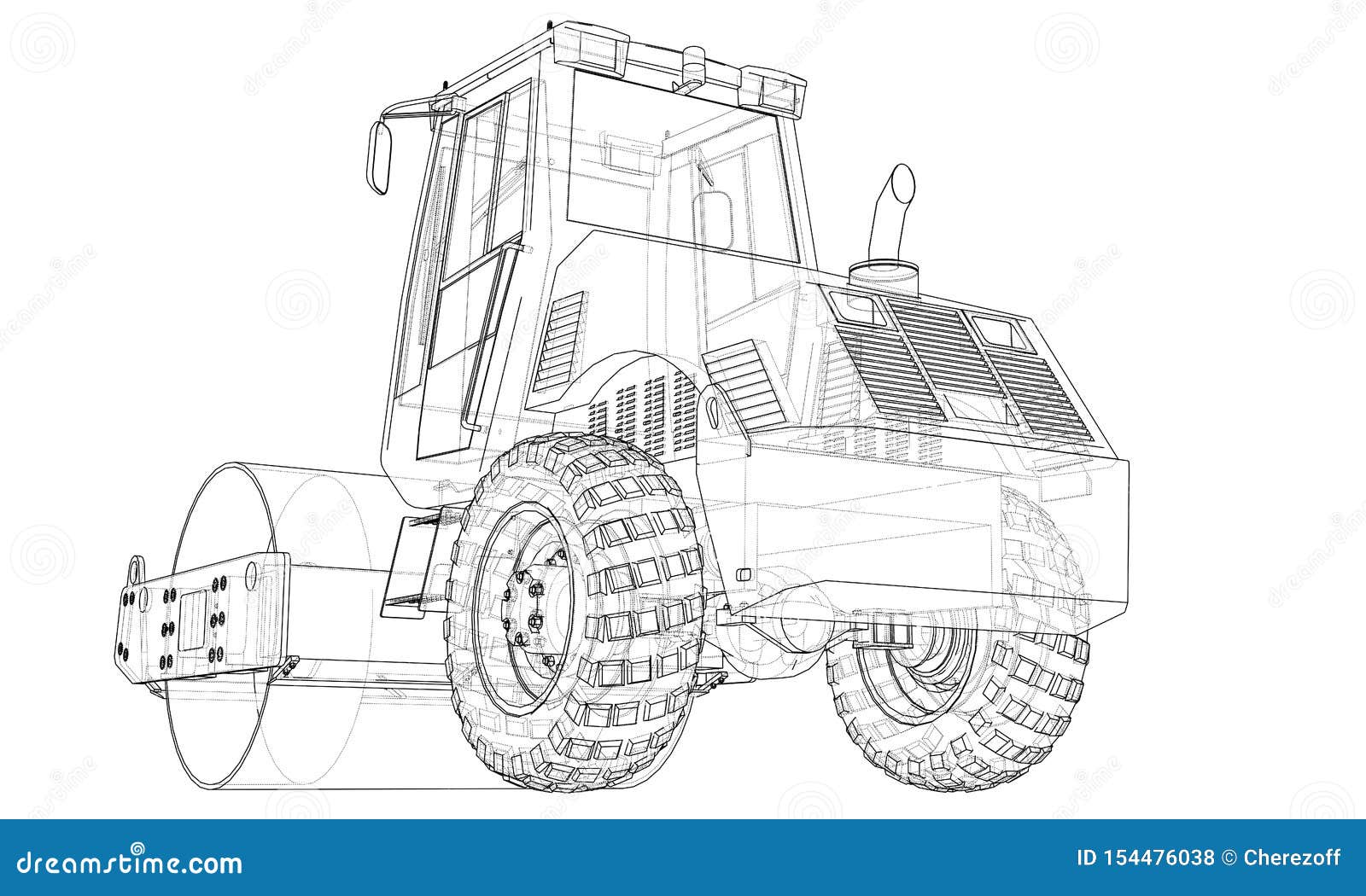 Construction Machine. Asphalt Compactor Vector Stock Vector ...