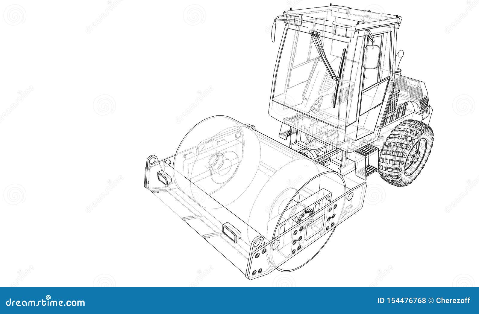 Construction Machine. Asphalt Compactor Vector Stock Vector ...