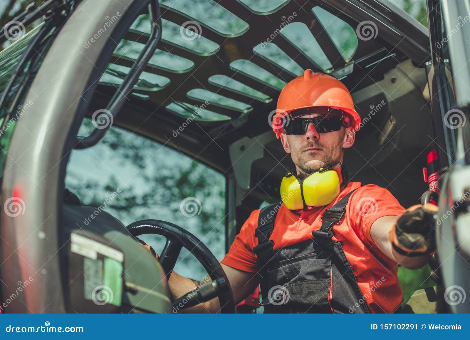 Construction Machine Operator Stock Image - Image of operator, closeup ...
