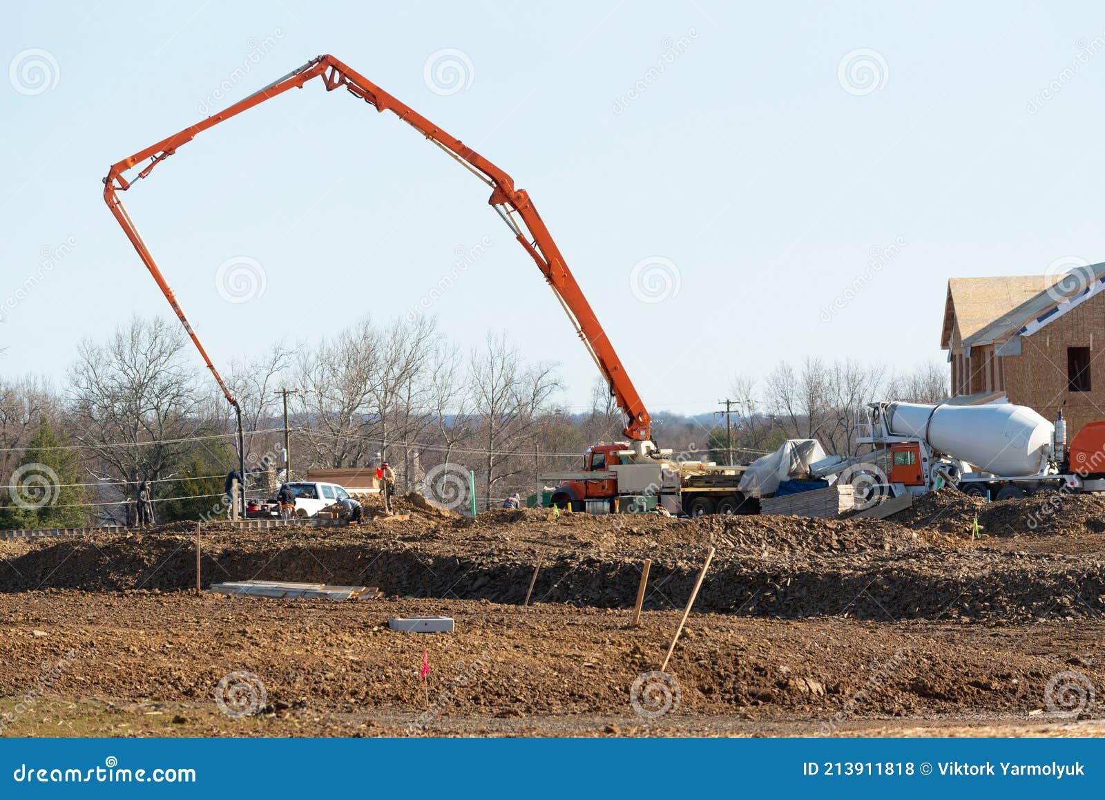 Construction Machine for the Preparation of Concrete Stock Photo ...