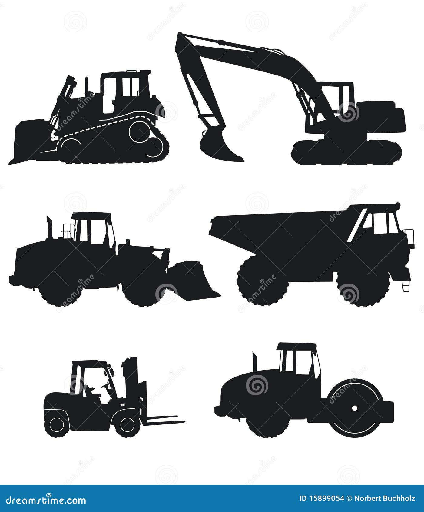 Construction machinery stock vector. Illustration of city - 15899054