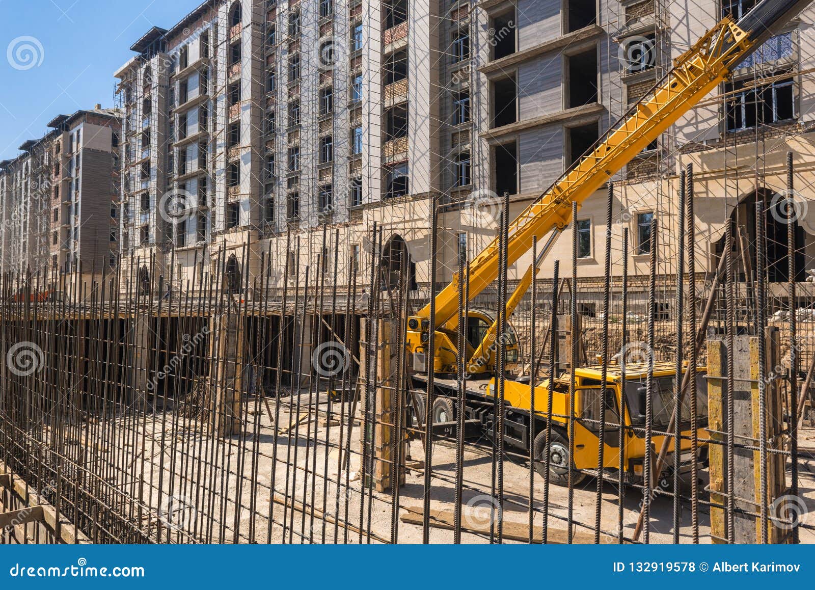 Construction Machinery and Buildings Stock Photo - Image of ...