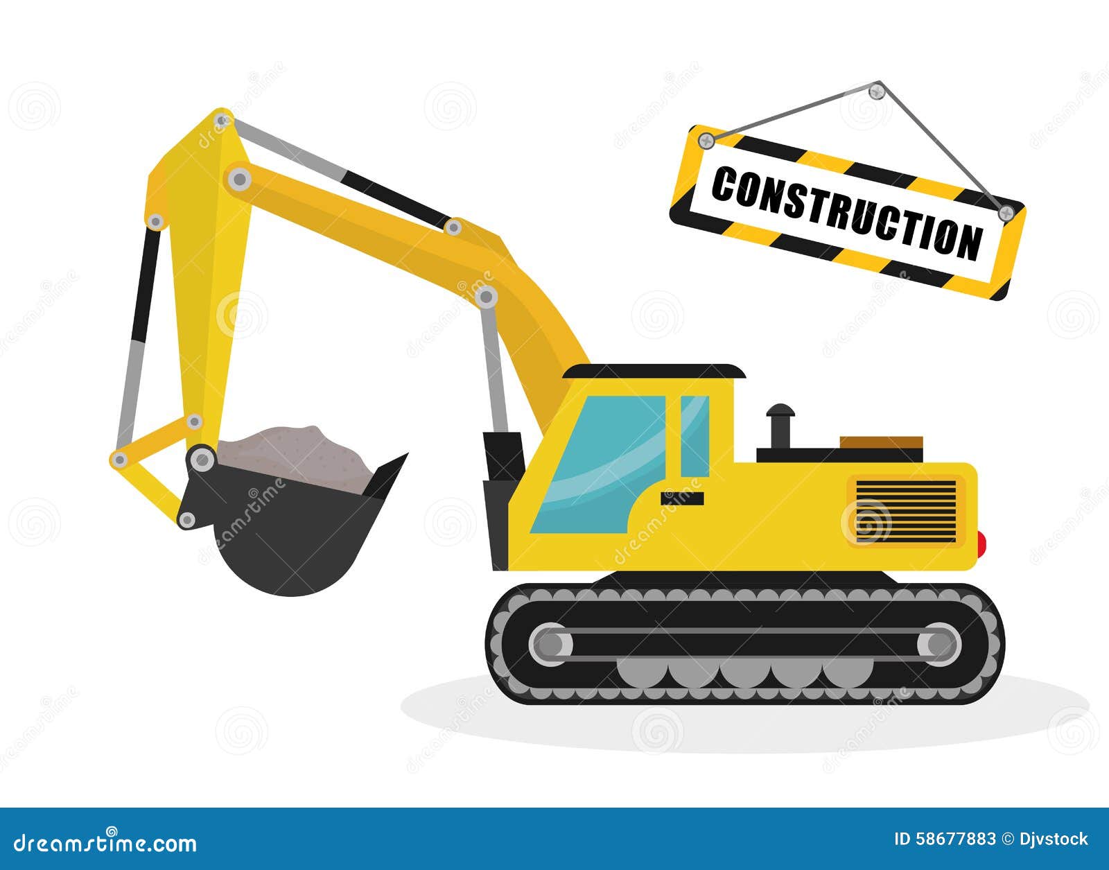 Construction Machinery Design. Stock Vector - Illustration of toolbox ...