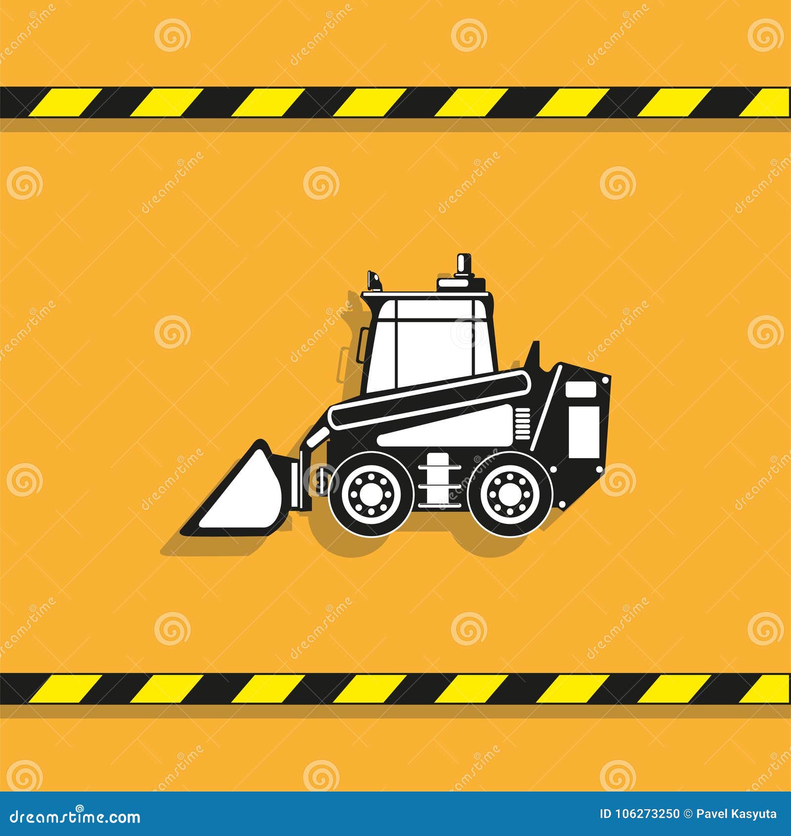 Construction Machinery. Loader. Vector Icon. Stock Illustration ...