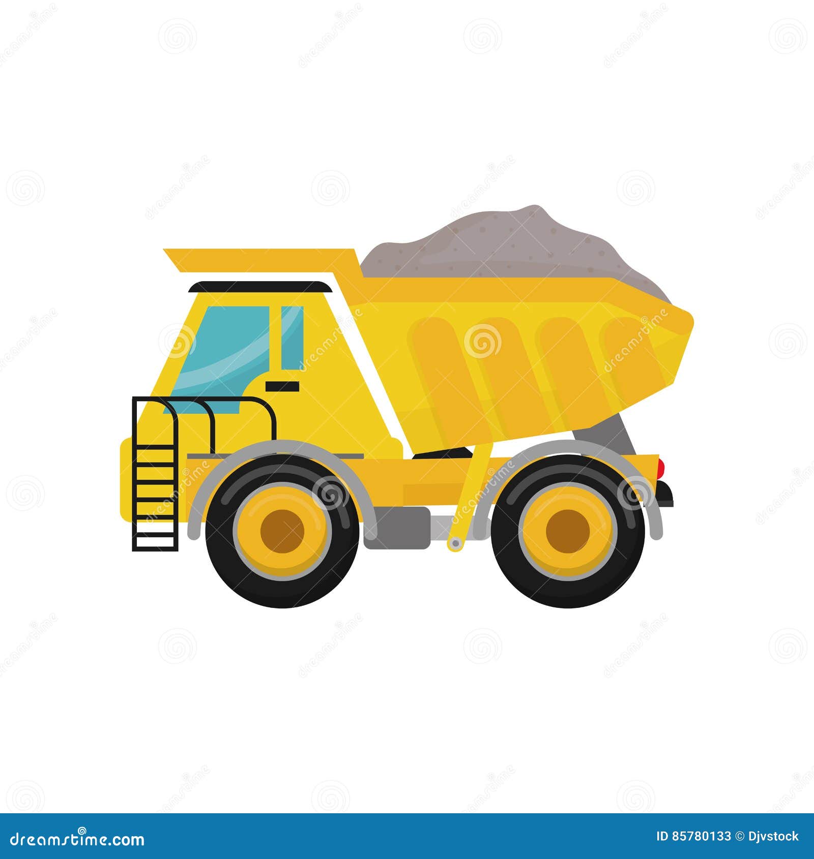 Construction Machinery Vehicle Stock Illustration - Illustration of ...