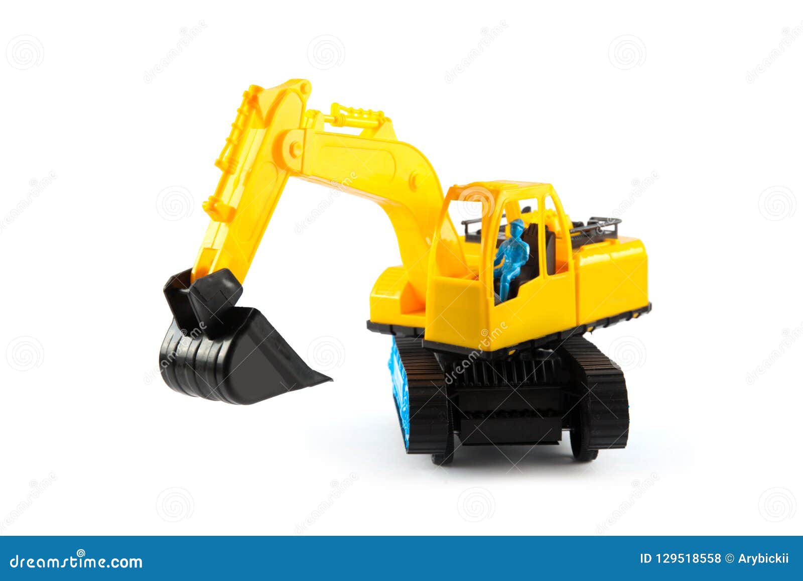 Construction Machinery on a White Background. Stock Photo - Image of ...