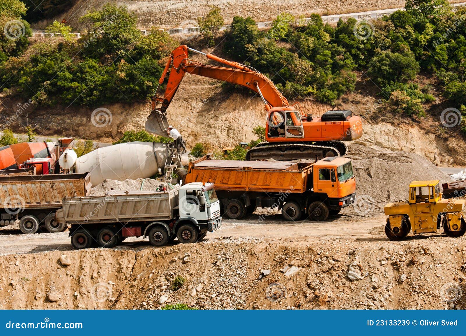 Construction machines stock image. Image of development - 23133239