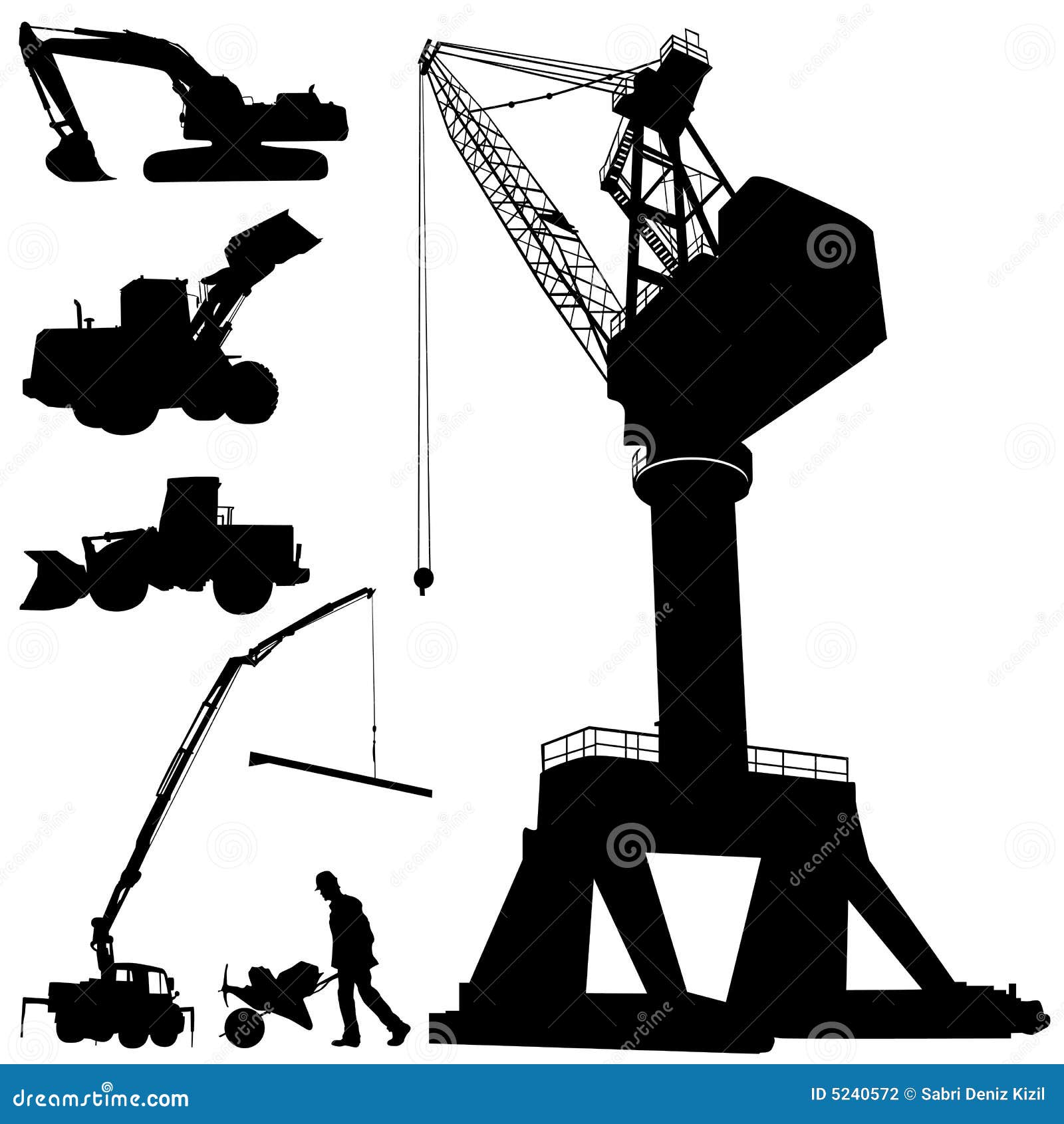 Construction Machines Icon Set , Heavy Duty Machines Royalty-Free Stock ...